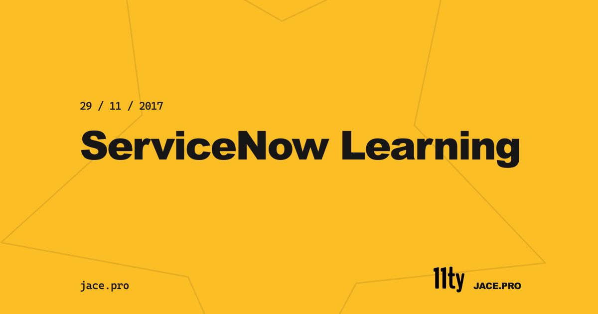 ServiceNow Learning